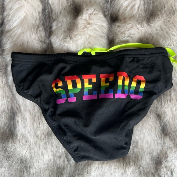 Speedo | Swim | Speedo Black Swim Briefs With Neon Green Accent | Poshmark